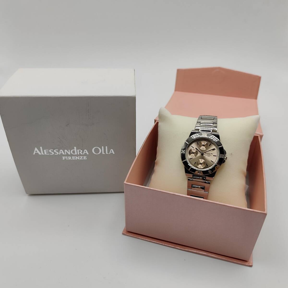 1円出品 腕時計 レディース ALESSANDRA OLLA クォーツ quartz シルバー silver AO-908 アレサンドラオーラ ...