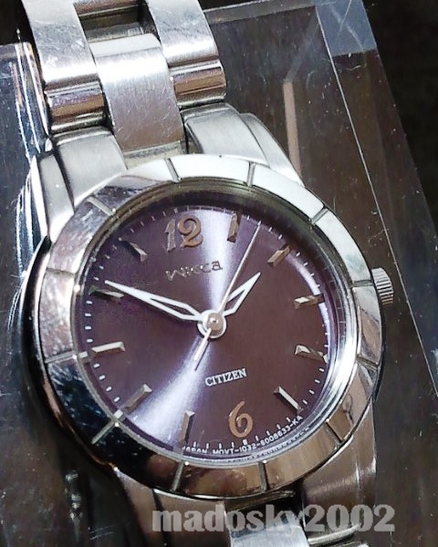 CITIZEN シチズン WICCA 2002年製♀3針クオーツ 紫文字(ウィッカ)｜売買されたオークション情報、yahooの商品情報をアーカイブ公開 - オークファン（aucfan.com）