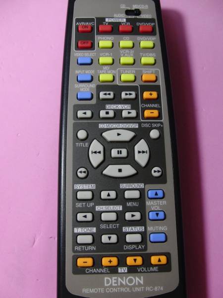 DENON AVR-1801用リモコン RC-874 送料140円代引可(リモコン)｜売買されたオークション情報、yahooの商品情報を ...