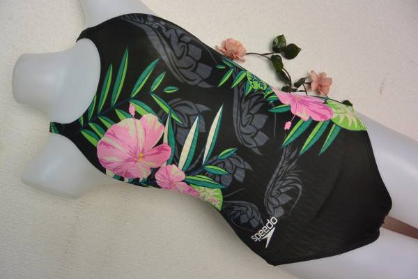 C26010 ミズノ スピード 競泳水着 黒×花 L(ワンピース)｜売買されたオークション情報、yahooの商品情報をアーカイブ公開 ...