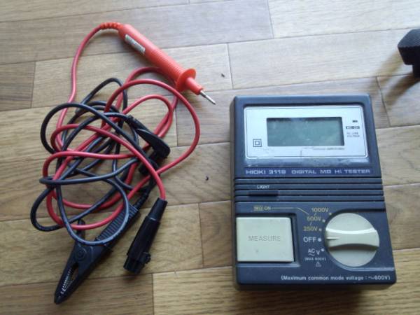 HIOKI 3119 絶縁抵抗計 テスターDIGITAL MΩ Hi TESTER(電気計測器)｜売買されたオークション情報、yahooの商品 ...