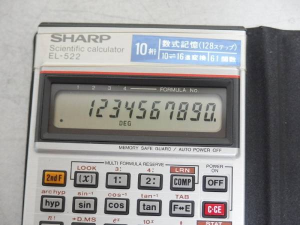 SHARP 関数電卓 EL-522 送料160円(シャープ)｜売買されたオークション情報、yahooの商品情報をアーカイブ公開 - オークファン（aucfan.com）