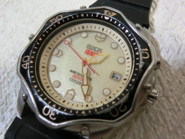 CITIZEN OXY AIR DIVERS 200m 6218-L12228 クオーツ 腕時計(シチズン)｜売買されたオークション情報 ...