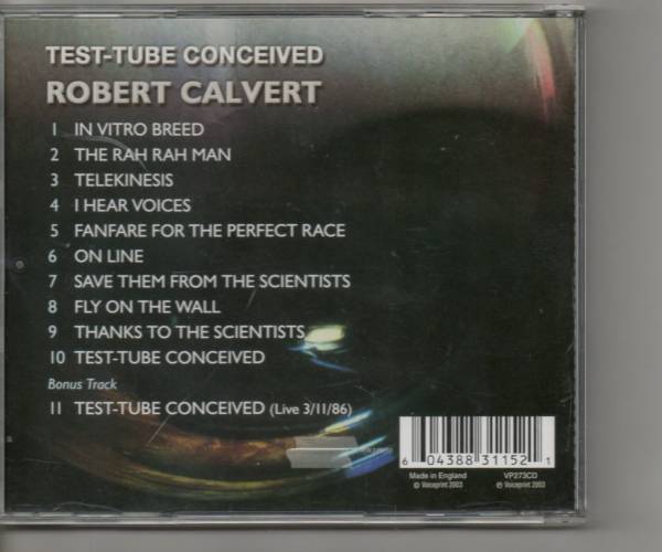 sg 元ホークウインド/ロバート カルバート/Robert Calvert/Test-Tube Conceived/+ボートラ ...