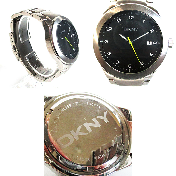 DKNY ダナキャラン デイト ラウンド クォーツ腕時計 NY-5038北β(ディー ケー エヌ ワイ)｜売買されたオークション情報、yahooの商品情報をアーカイブ公開 - オークファン ...
