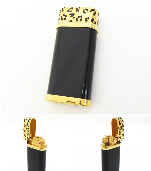 S2027 Cartier カルティエ ガス ライター ゴドロン パンサー 黒ラッカー ＆ 金 パンテール(カルティエ)｜売買された ...