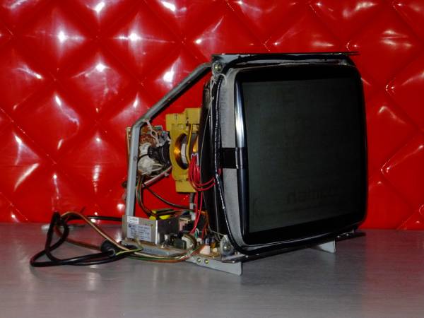 14インチCRTカラーモニター TOEIブラウン管ディスプレイTC-HV150テーブル筐体レトロUPライトTVゲーム機レア(筐体、コントロール ...