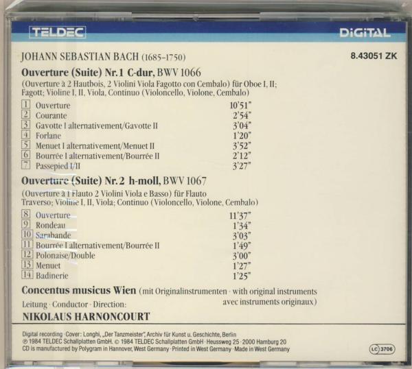 TELDEC 西独 バッハ 管弦楽組曲1 2 アーノンクール/VCM(管弦楽)｜売買されたオークション情報、yahooの商品情報をアーカイブ公開 - オークファン（aucfan.com）