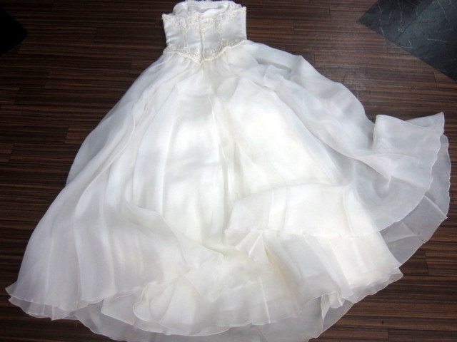 MICHAEL MERNER COLLECTION Aライン ビスチェ トレーン ウェディングドレス 7T ホワイト(Aラインタイプ)｜売買さ ...