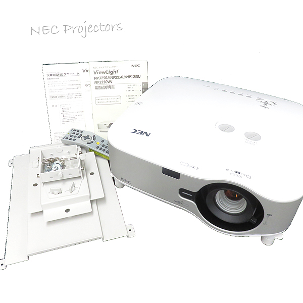 NEC Projectors NP1250 ディスプレイソリューションズ プロジェクター リモコン 取り付け器具付き コード欠品 ξ店②(本体 ...