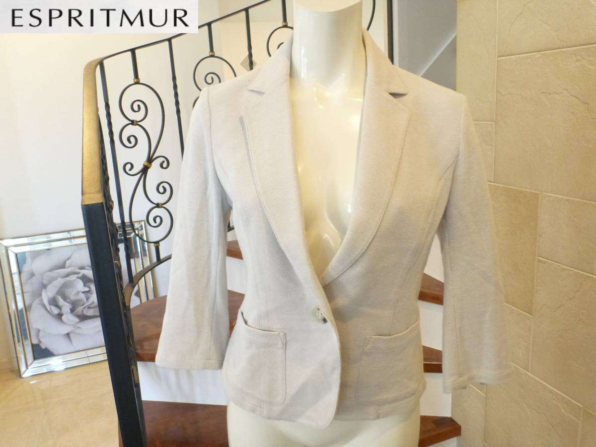 エスプリミュール ESPRITMUR グレー系 薄手ジャケット 9 M相当(Mサイズ)｜売買されたオークション情報、yahooの商品情報をアーカイブ公開 - オークファン（aucfan.com）