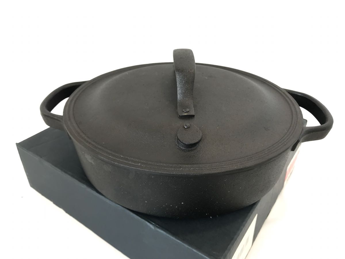 南部鉄器 OIGEN 南部 盛栄堂 丸 浅型 24cm 鍋 蓋つき すき焼き鍋 ガス IH 0123y3(鉄製)｜売買されたオークション情報、yahooの商品情報をアーカイブ公開 ...