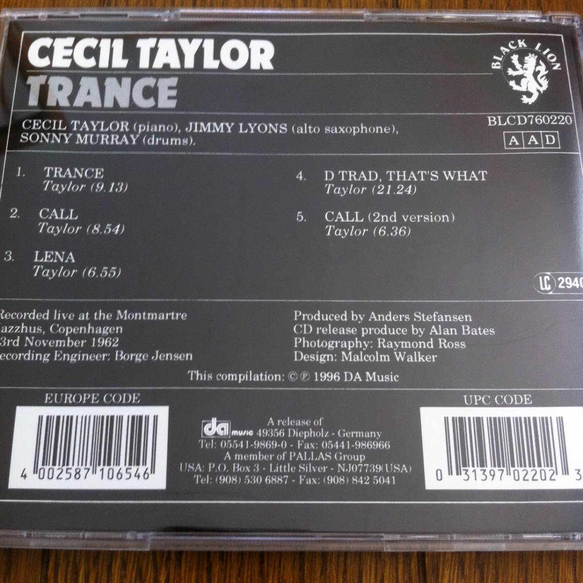 Cecil Taylor / Trance CD(ジャズ一般)｜売買されたオークション情報、yahooの商品情報をアーカイブ公開 ...