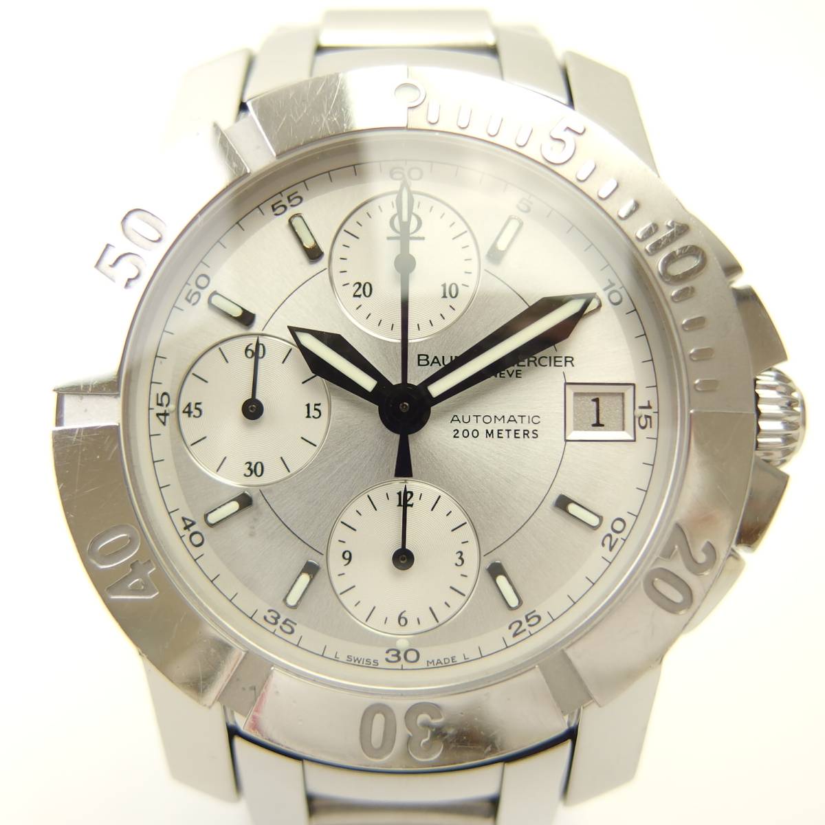 F508 ボーム＆メルシェ ケープランド ダイバー クロノグラフ オートマチック 自動巻き式 腕時計 65352 日付機能(ボーム＆メルシエ ...