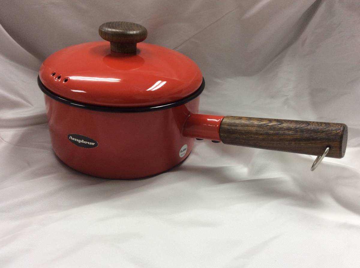 当時物 Ampleur アンプルール EJIRY エジリー ホーロー 鍋 18cm 片手鍋 赤(片手鍋)｜売買されたオークション情報、yahooの商品情報をアーカイブ公開 - オークファン ...