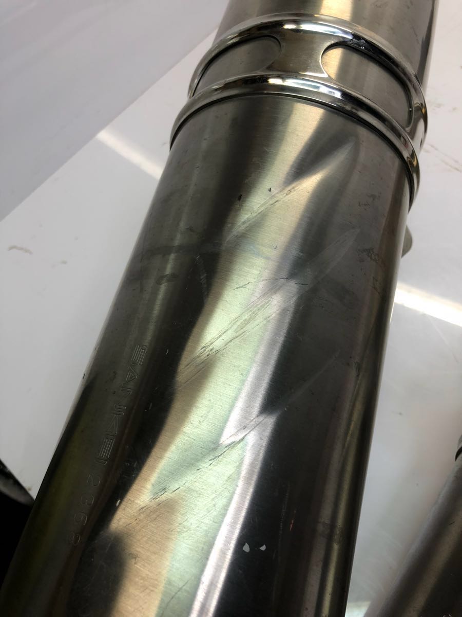 VTR RVT 1000 sc45 純正 マフラー サイレンサー Honda Rc51 Sankei 2368 HM MCF E2 Right Exhaust Muffler 1円スタート ...
