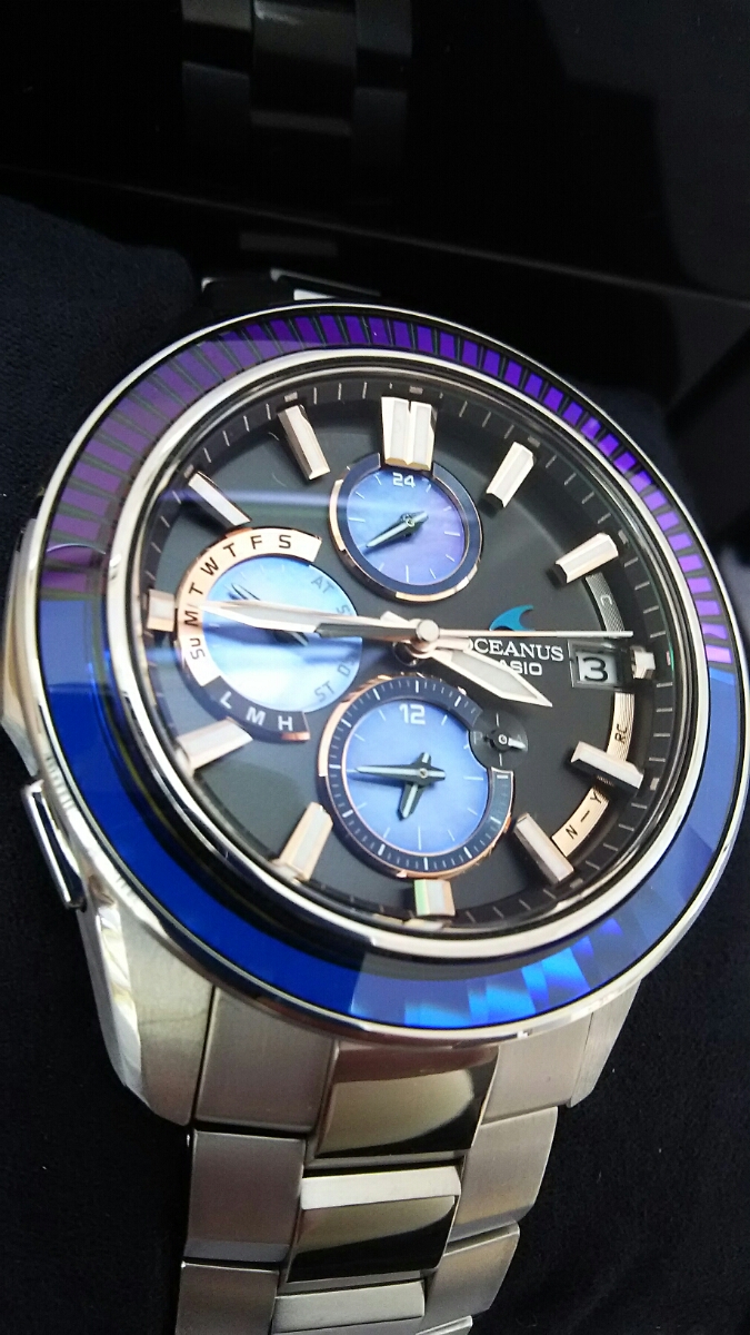 カシオ オシアナス マンタ 世界限定150本 シリアルナンバー有 江戸切子 oceanus ocw-s4000s-1ajf CASIO 大幅 ...