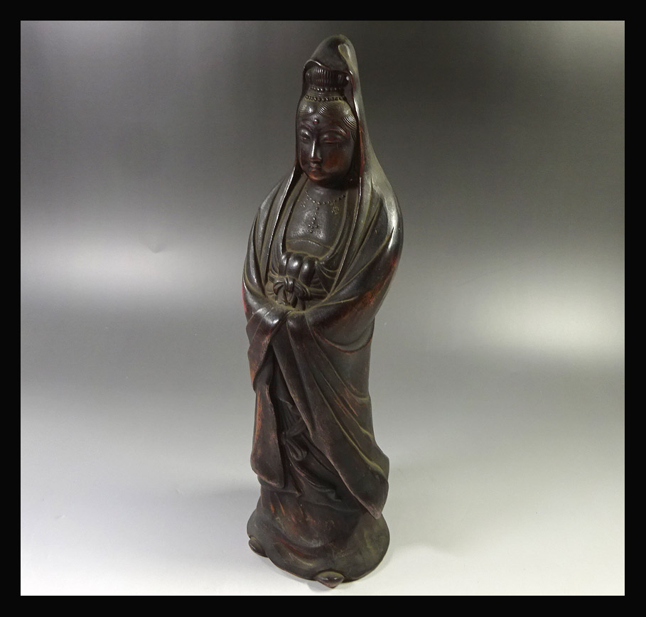 緑屋 i9 c 時代物 古備前 白衣観音 仏像 置物 高約31.3cm 在印 07127#80(仏像)｜売買されたオークション情報、yahooの商品情報をアーカイブ公開 - オークファン ...