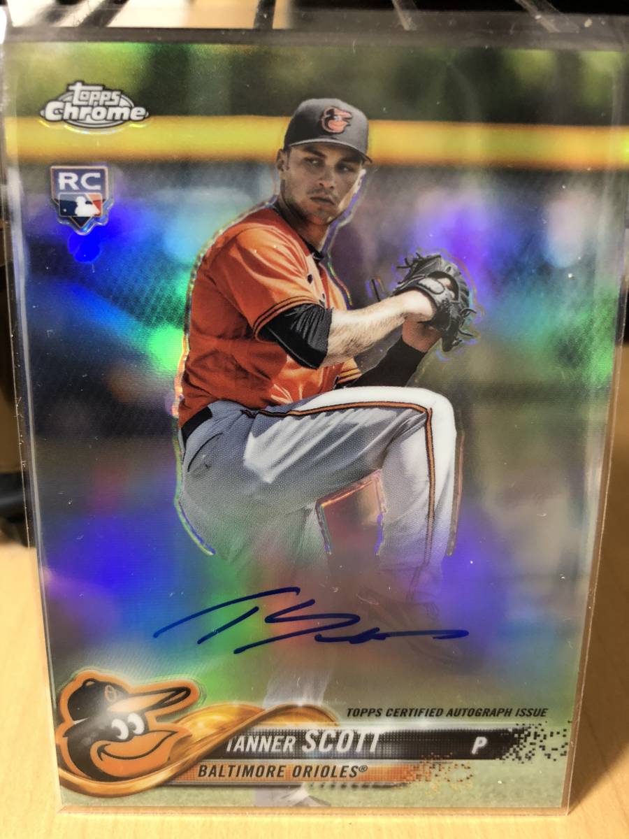 2018 Topps Chrome Tanner Scott RC autograph(Topps)｜売買されたオークション情報、yahooの ...
