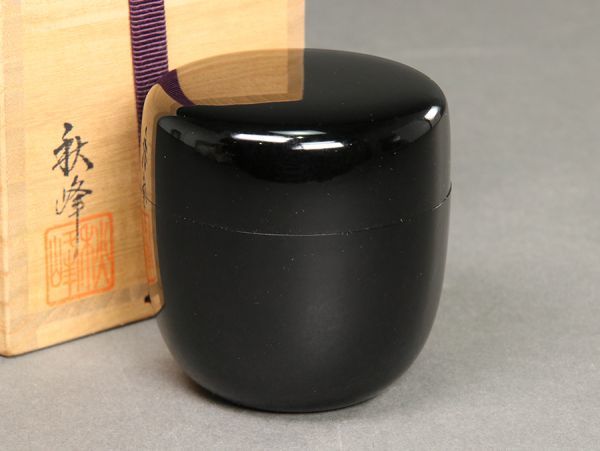 MX493. 茶道具 高崎秋峰造 輪島塗 黒塗 茶入 共箱 / 茶室薄茶器茶碗抹茶杓茶入蓋物漆芸漆塗漆器(棗)｜売買されたオークション情報 ...