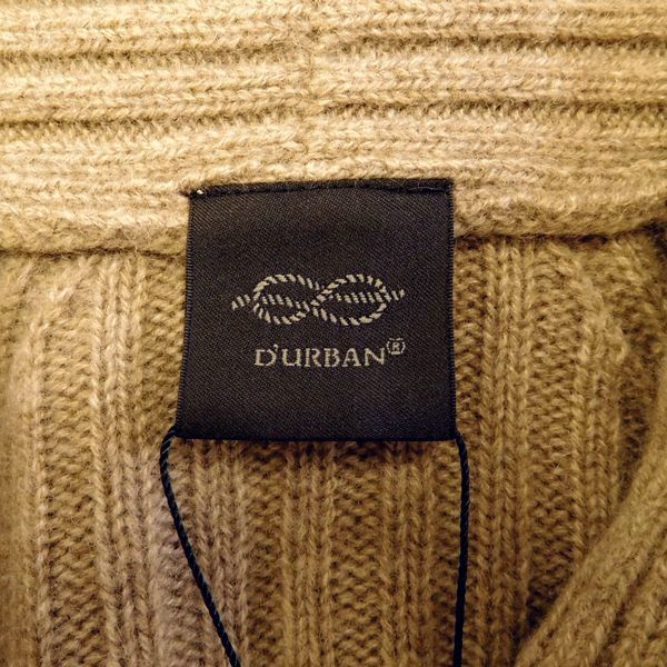 定価6.3万 洗練カシミヤ100% DURBAN ダーバン ショールカラー ニットジャケット ブルゾン カーディガン L ベージュ 0912_187(Lサイズ)｜売買されたオークション情報 ...