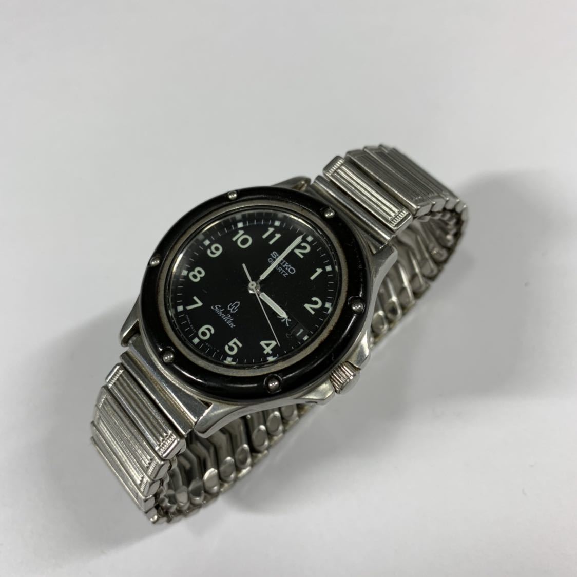 正規品 SEIKO セイコー腕時計 J 6433-6010 224433 ステンレス 稼働中 クォーツ QUARTZ メンズ 稼働中 ベルト ...