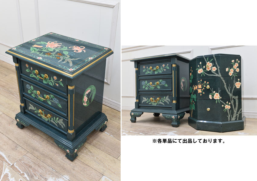 DC24 ハンドペイント ロココ調 クラシック チェスト 引出 ナイトテーブル 飾り台 オブジェ台 花台 テレビボード 四角いタイプ1点の出品(テーブル)｜売買されたオークション情報 ...