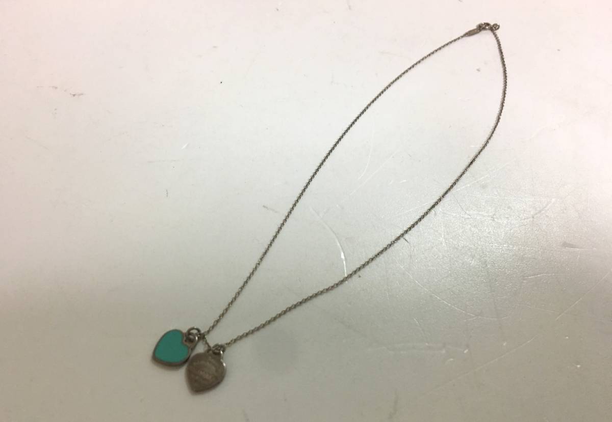 3581-127 TIFFANY&Co./ティファニー ネックレス ダブルハート ペンダント(その他)｜売買されたオークション情報、yahoo ...