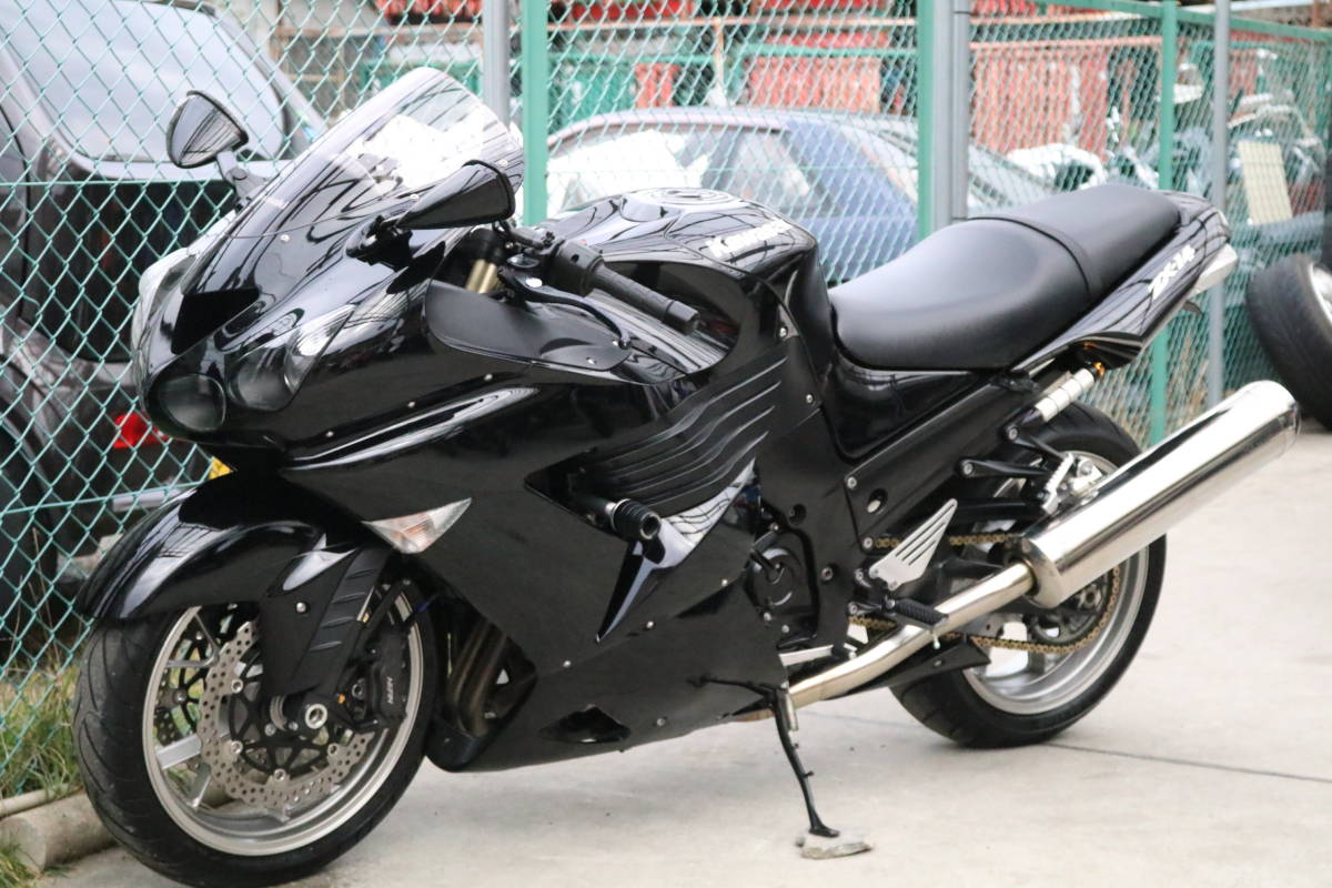 期間限定価格 KAWASAKI NINJA ZX14 ZX-14 の黒 車検H32年6月 ZZR1400 ZZ-R1400 1293 ...