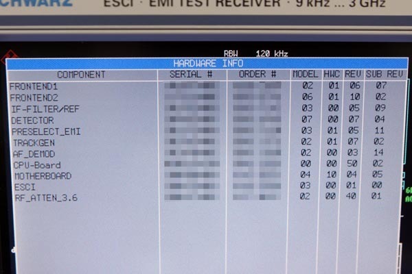 ROHDE&SCHWARZ/EMIテストレシーバー ESCI/9kHz 3GHz セルフテストOK 312325S(その他)｜売買された ...