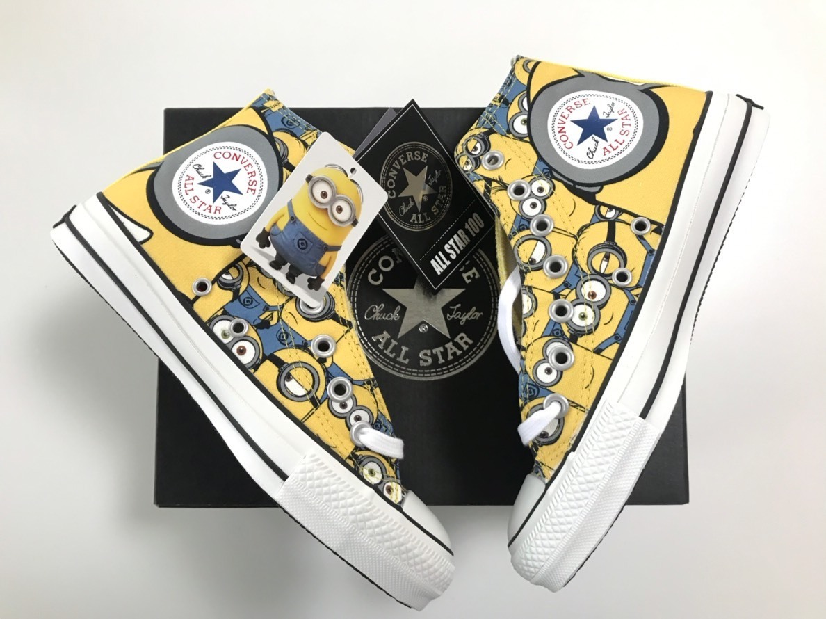 24.5cm 定価18360円 MINIONS CONVERSE ALL STAR 100 HI / MN ミニオンズ コンバース オール ...