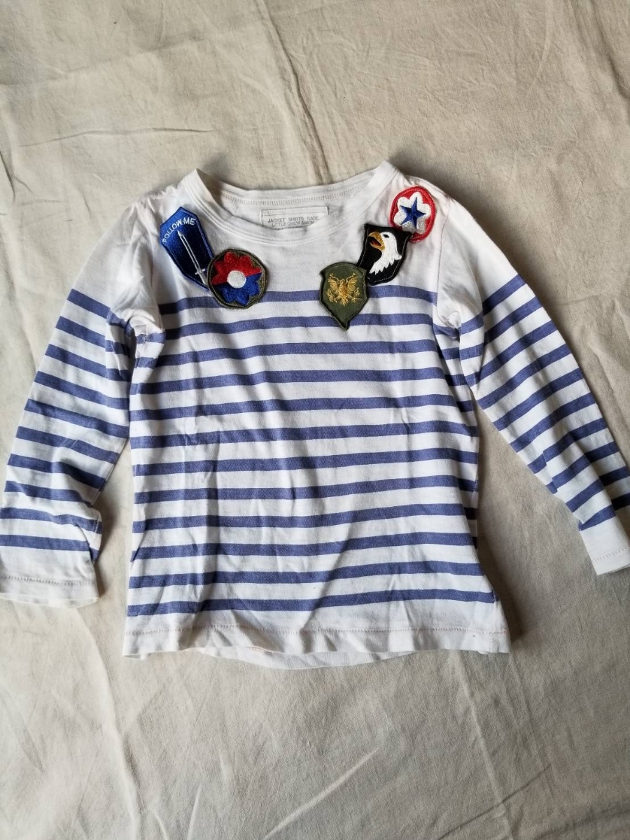 GO TO HOLLYWOODD＆D120ワッペンボーダーマリンロンティーロンTデニム＆ダンガリーゴートゥーハリウッドキッズフィスFITH(120（115～124cm）)｜売買された ...