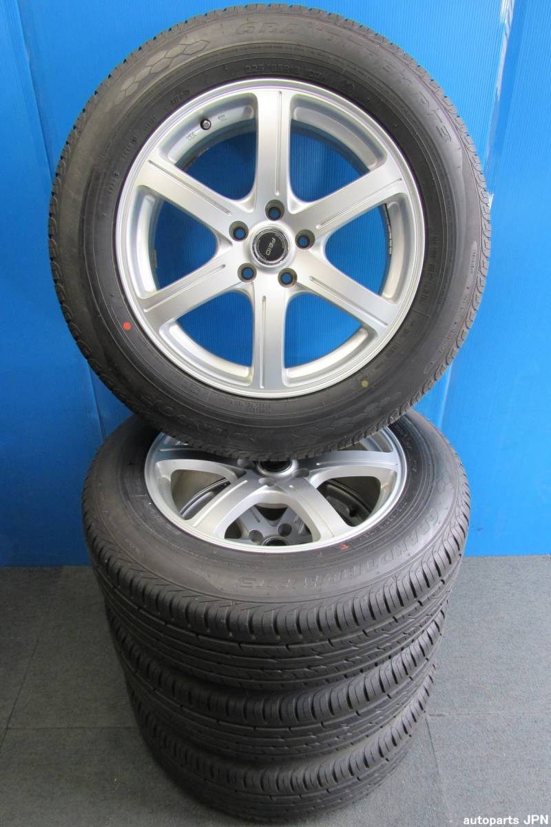 DUNLOP 225/65R18 バリ山 2016年 BS アルミホイール4本セット 2142(ラジアルタイヤ)｜売買されたオークション情報 ...