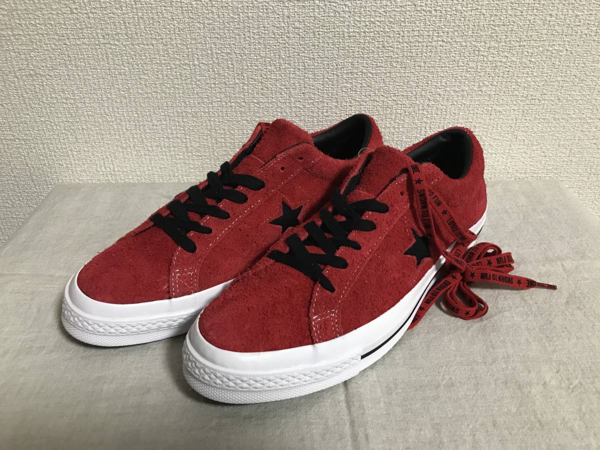 CONVERSE ONE STAR 45 Year Limited ワンスター コンバース 45周年記念 us10.5 / 29cm レッド ...