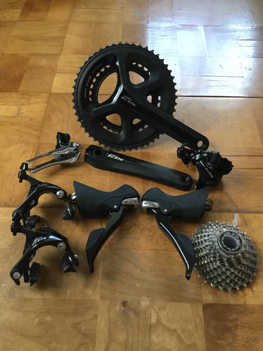 5800系 105 2×11速 コンポーネント 6点セット ST-5800 FC-5800 50-34T 170mm FD-5801 直付 ...