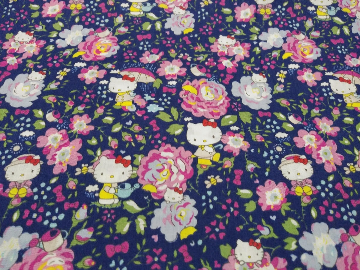 新色 リバティ フェリシテハローキティ/J12B/ネイビー/100cm/ハローキティxリバティファブリック/メルシー限定(セット、まとめ売り ...