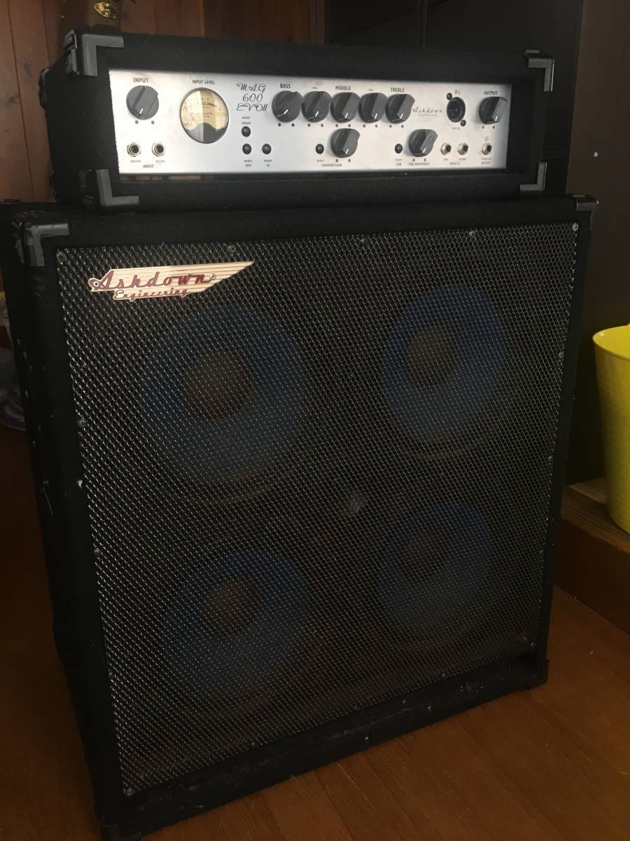 ASHDOWN MAG 600 EVO II 430Wヘッドアンプ & ASHDOWN MAG 410T DEEP 450Wキャビ/ベース ...