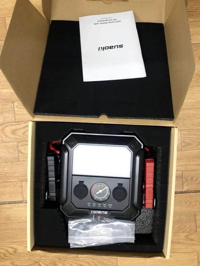 suaoki ジャンプスターター U29 16000mAh エアコンプレッサー搭載 1035kpa 強力始動電流2000A 一発 エンジンかかり 12V車用(その他)｜売買されたオークション ...