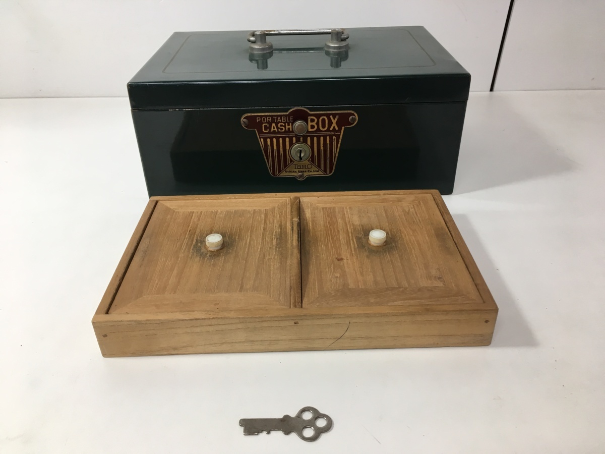 YAMATO 昭和レトロ アンティーク 手提げ金庫 PORTABLE CASH BOX 190801RC0730-00100-R28 ...