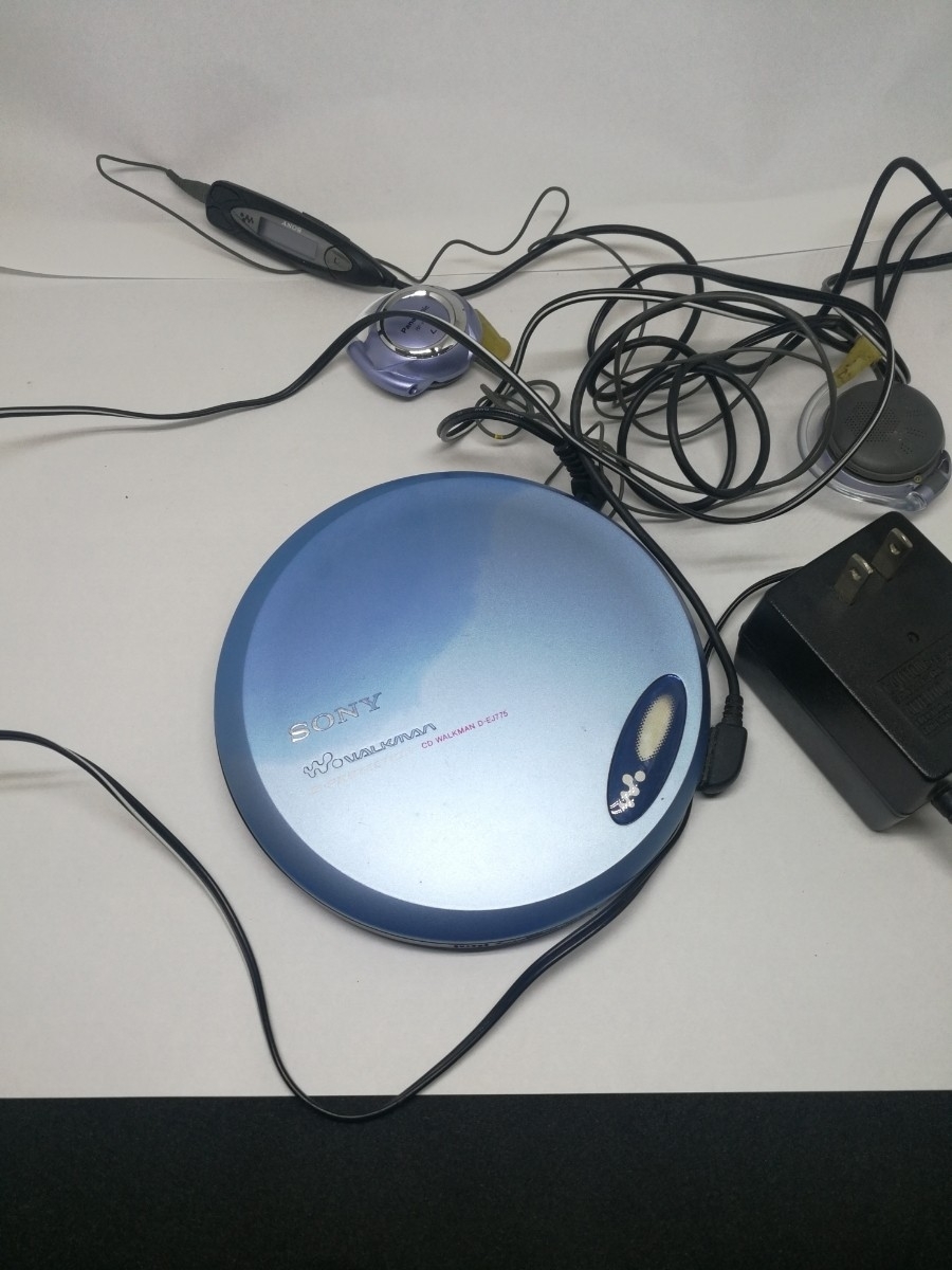 SONY CDウォークマン Walkman D-EJ775 panasonic ステレオヘッドホン ヘッドフォン イヤホン 耳かけ RP-HS71ソニー(CDプレーヤー)｜売買された ...