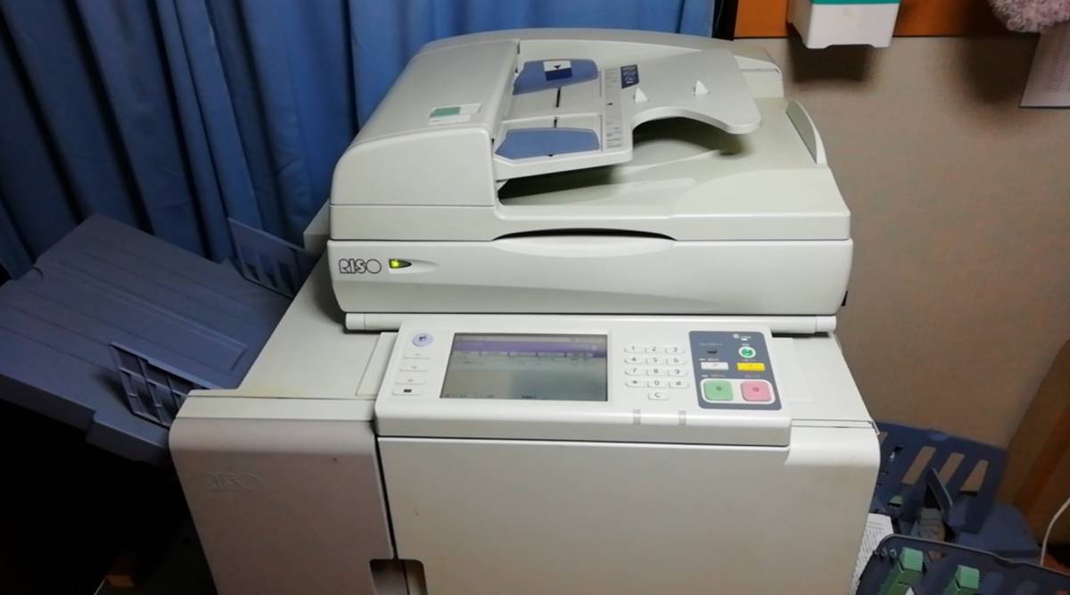 RISO A3対応 業務用高速カラープリンター ORPHIS X7250 オルフィス 専用スタンド付きスキャナ オートフェンス排紙台付属 動画あり(本体)｜売買されたオークション情報 ...