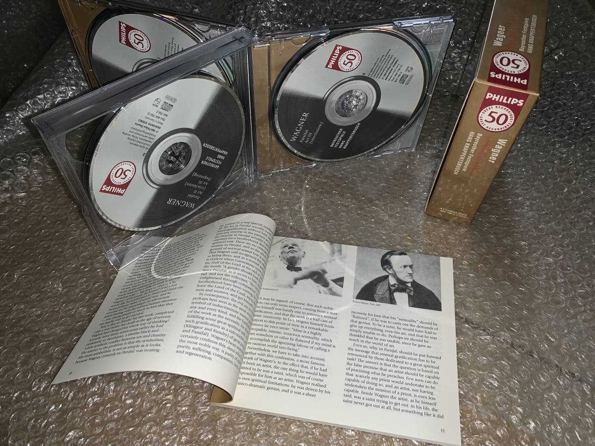 WAGNER @ 4 CD SET @ ワーグナー @ PARSIFAL パルジファル @ KNAPPERTSBUSCH クナッパーツブッシュ @ 62年 バイロイト STEREO 独盤 ...