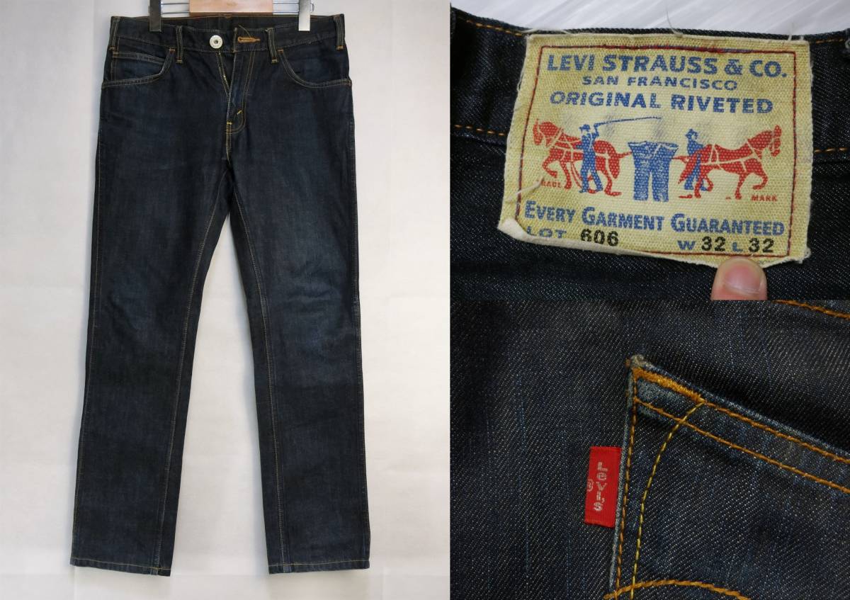 Levi's リーバイス 606 07606-0005 Agelessシリーズ エイジレス スリムフィット テーパード デニム ジーンズ W32/B334(W30)｜売買されたオークション情報 ...