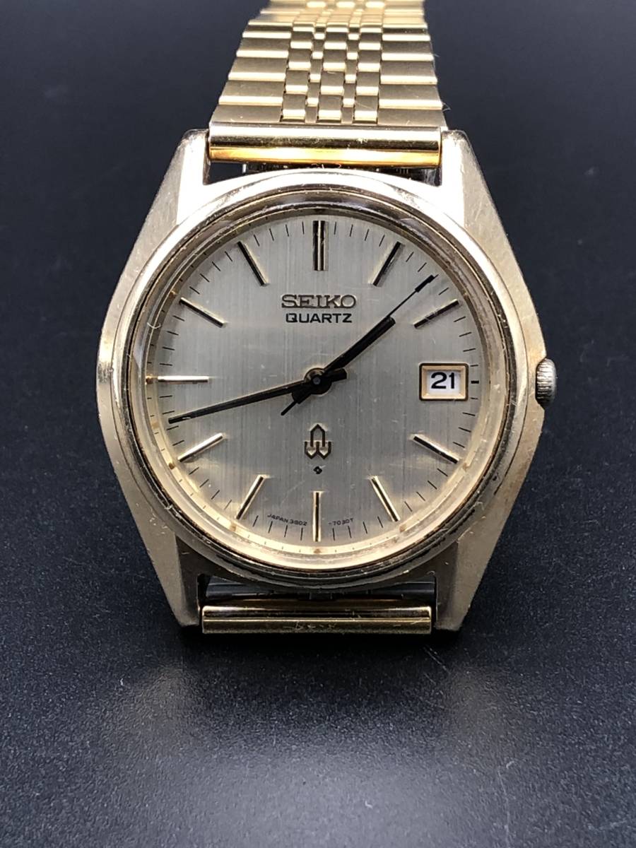 腕時計 セイコー SEIKO 3802-7030 メンズクォーツ デイト CAP GOLD m4826(その他)｜売買されたオークション情報 ...