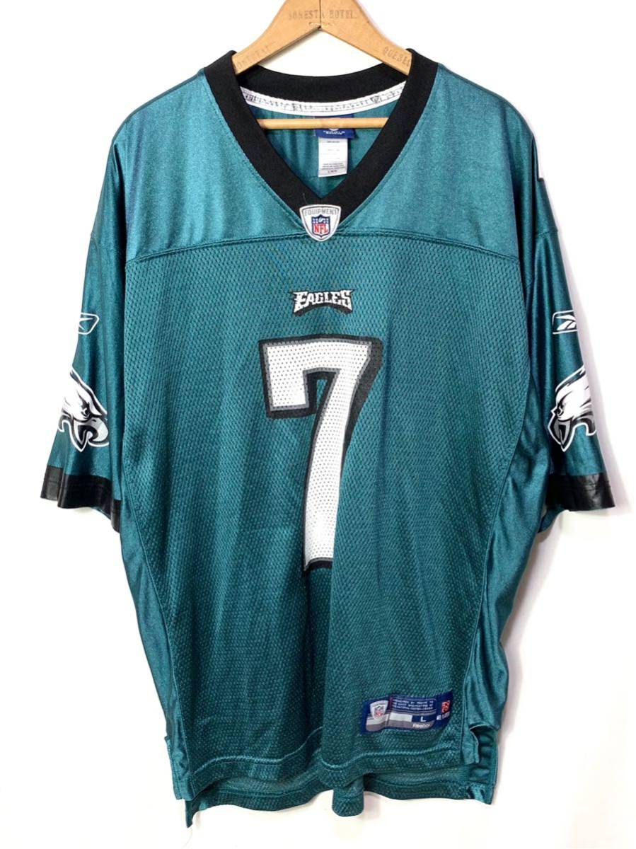 Reebok リーボック NFL フィラデルフィア イーグルス VICK #7 ナイロン メッシュ フットボール Tシャツ グリーン Lサイズ ...