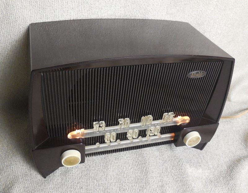 小型真空管ラジオ mt管 トランス式5球スーパー シャープ Sharp PR-55 1953年頃 感度良好(アンティーク)｜売買された ...