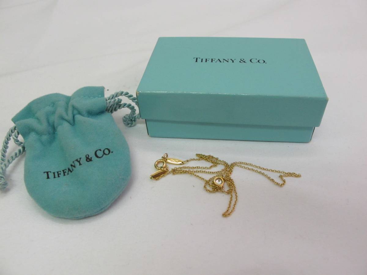 11‐224 PERBTTI TIFFANY&Co' ペレッティ ティファニー AU750 K18 ゴールド 石付き ネックレス(その他 ...