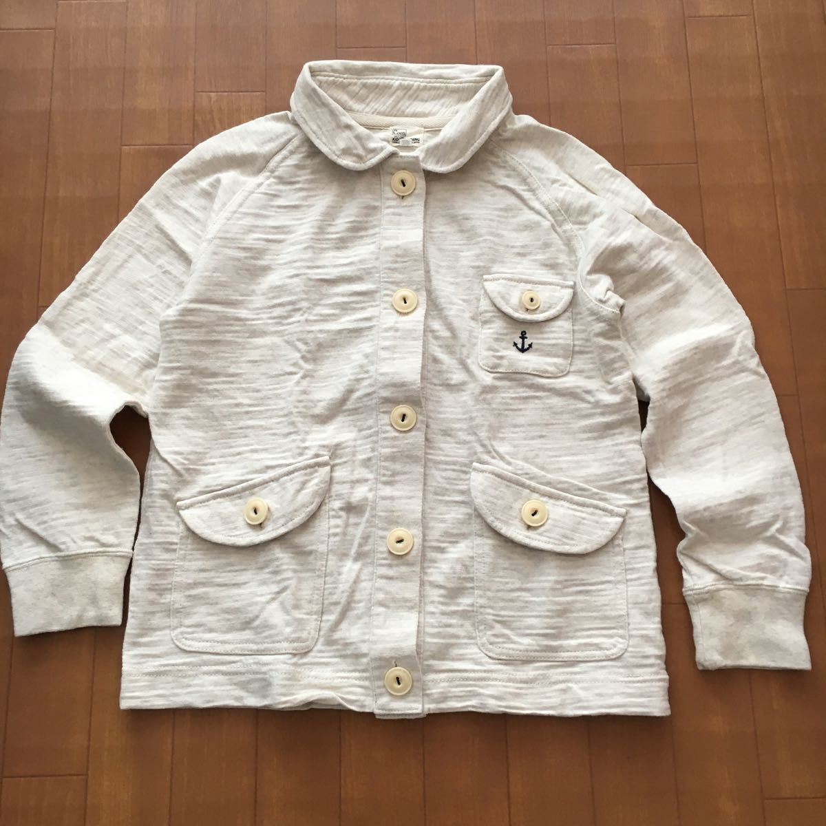 Coen コーエン 130cm 綿 薄手スウェット ジャケット カーディガン 杢ベージュ アイボリー イカリ刺(130（125～134cm）)｜売買されたオークション情報、yahooの商品情報 ...