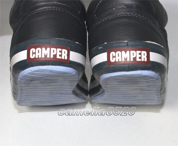 カンペール CAMPER レザー スニーカー Portol 18916-028 紺 ネイビーブルー サイズ 40(40（25.5cm目安 ...