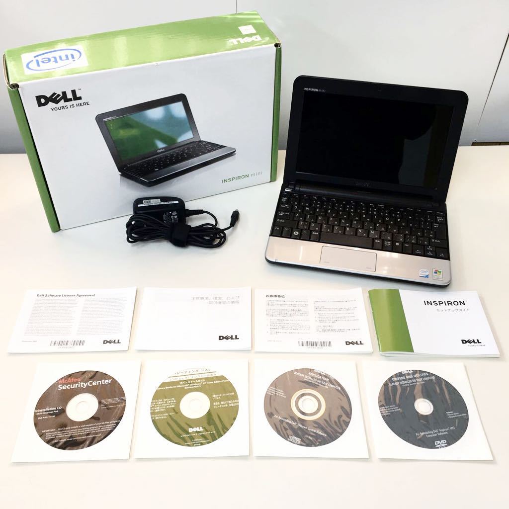 1円 スタート DELL Windows XP Inspiron mini 10 BCM92046 ノートPC ホワイト 1週間限定(13 ...